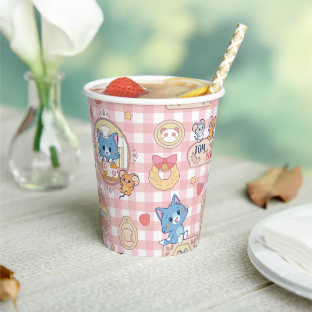 Anime Tom and Jerry Bakery Pattern Paper Cups | Zazzle