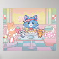 Anime Tom, Jerry, and Tuffy Dessert Parlor Poster | Zazzle