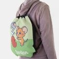 Anime Tuffy and Jerry Apple Rolling Drawstring Bag | Zazzle