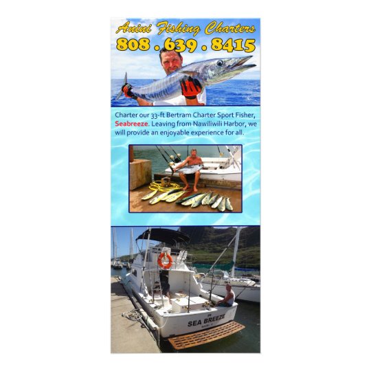 Anini Fishing Charters Rack Card | Zazzle.com