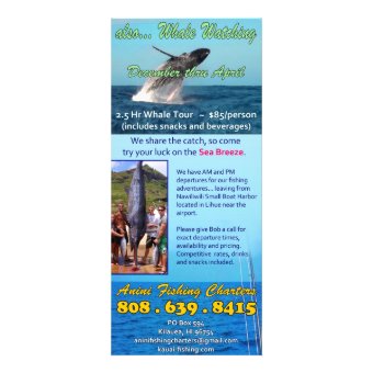 Anini Fishing Charters Rack Card | Zazzle