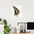 Anise Swallowtail Butterfly Art Print Poster | Zazzle