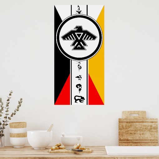 Anishinabek Dodem & 4 Directions Poster | Zazzle