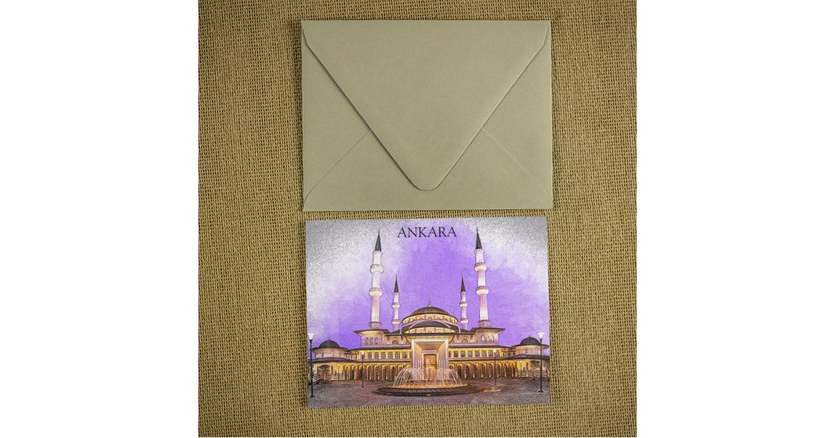 Ankara Turkey Kocatepe Mosque Postcard | Zazzle