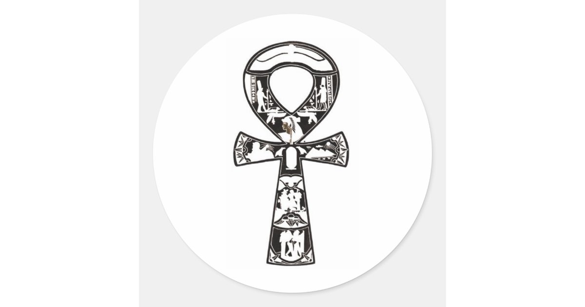 Ankh 1 classic round sticker | Zazzle