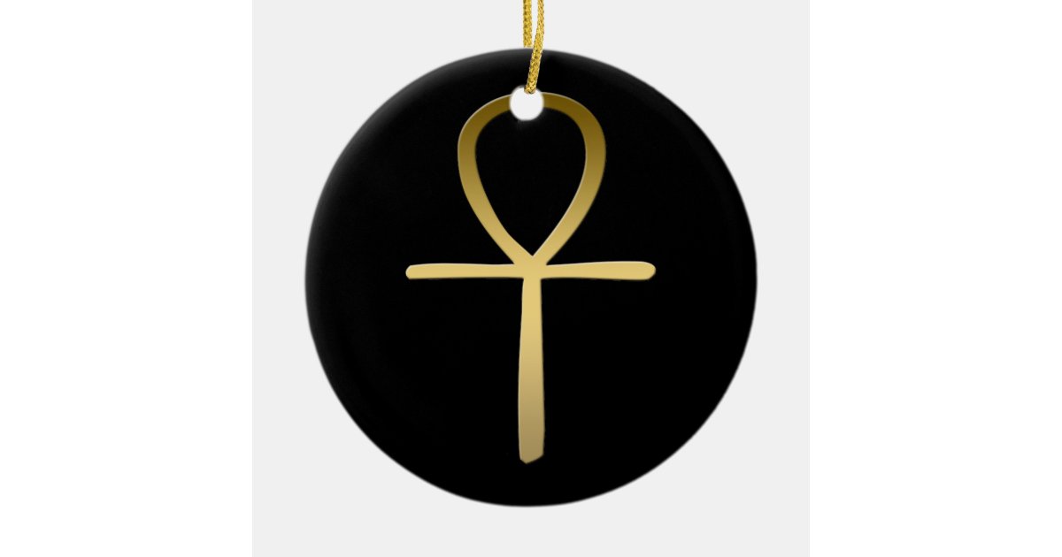 Ankh cross Egyptian symbol Ceramic Ornament | Zazzle