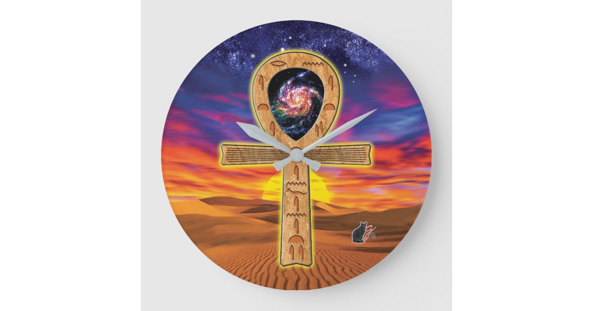 Ankh Large Clock | Zazzle