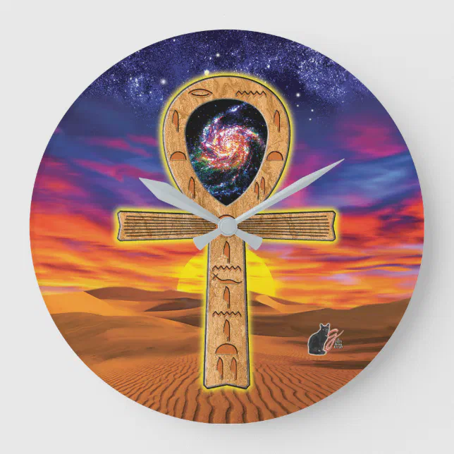 Ankh Large Clock | Zazzle