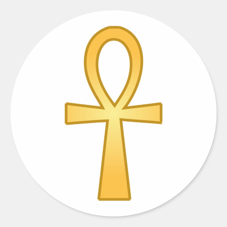 Ankh Symbol: Vector Art: Classic Round Sticker | Zazzle