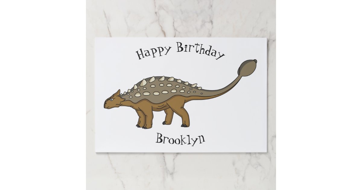 Ankylosaurus armoured dinosaur illustration paper pad | Zazzle