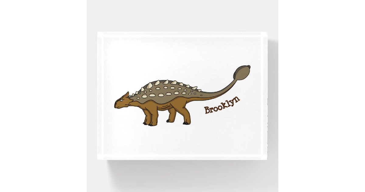 Ankylosaurus armoured dinosaur illustration paperweight | Zazzle