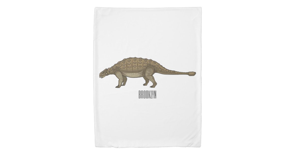 Ankylosaurus cartoon illustration duvet cover | Zazzle