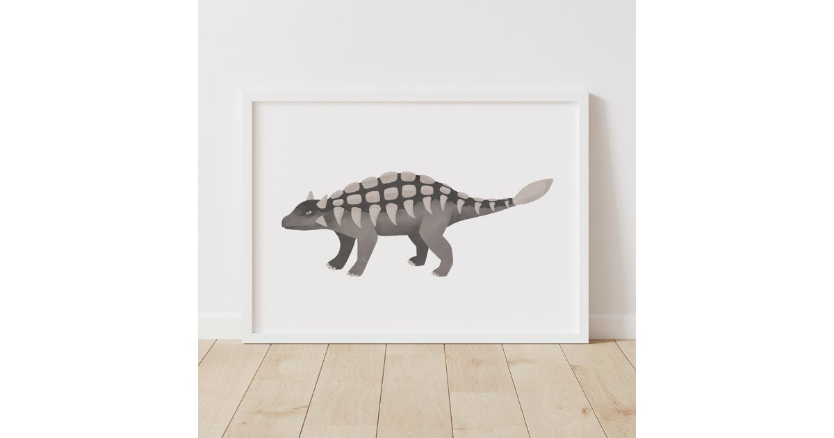 Ankylosaurus Dinosaur Kids Room Poster | Zazzle