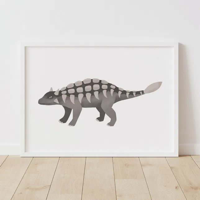 Ankylosaurus Dinosaur Kids Room Poster | Zazzle