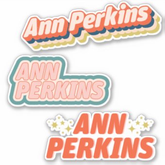 Ann Perkins Fan TV Pop Culture Sticker Variety Set | Zazzle