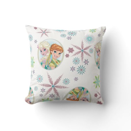 Anna and Elsa Pattern Fabric | Zazzle
