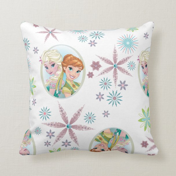 Anna and Elsa Pattern Fabric | Zazzle.com