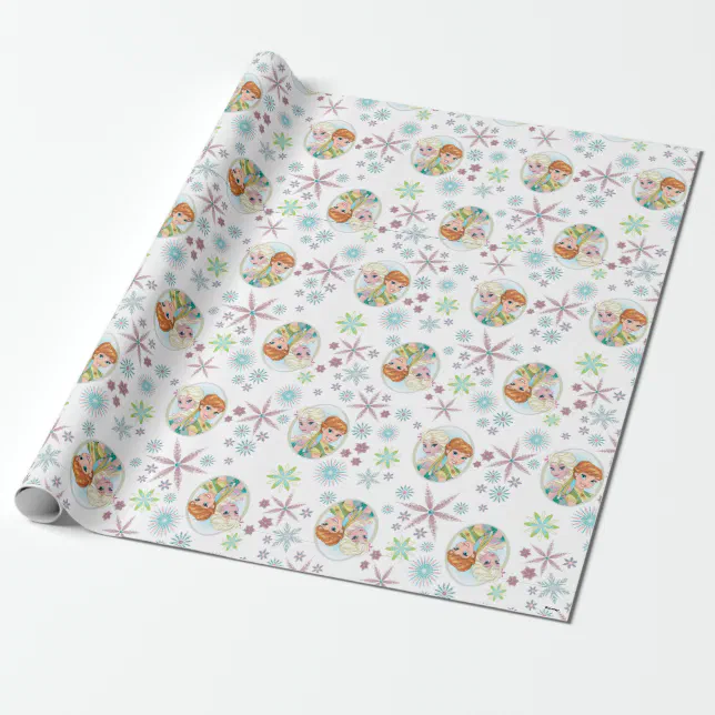 Anna and Elsa Pattern Wrapping Paper | Zazzle