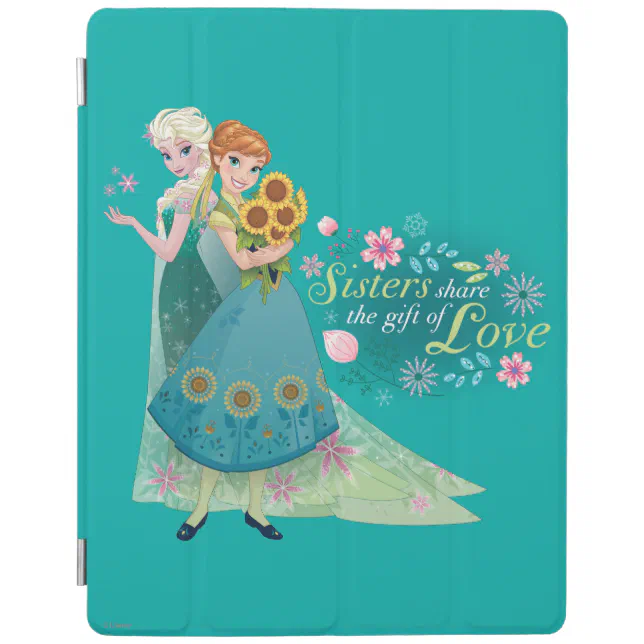 Anna and Elsa | Sister Love iPad Smart Cover | Zazzle