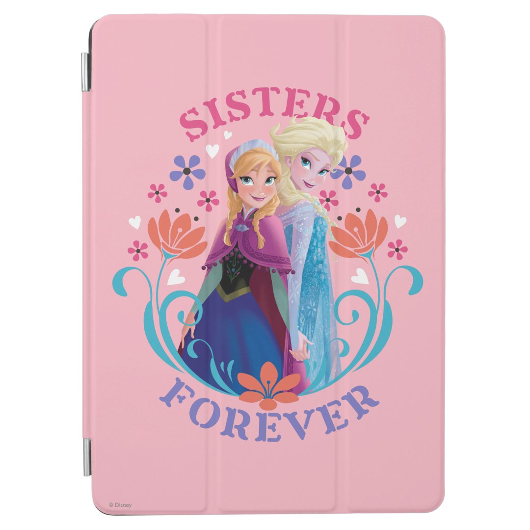 Anna and Elsa | Sisters with Flowers iPad Air Cover | Zazzle