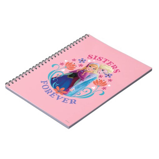 Anna and Elsa | Sisters with Flowers Notebook | Zazzle