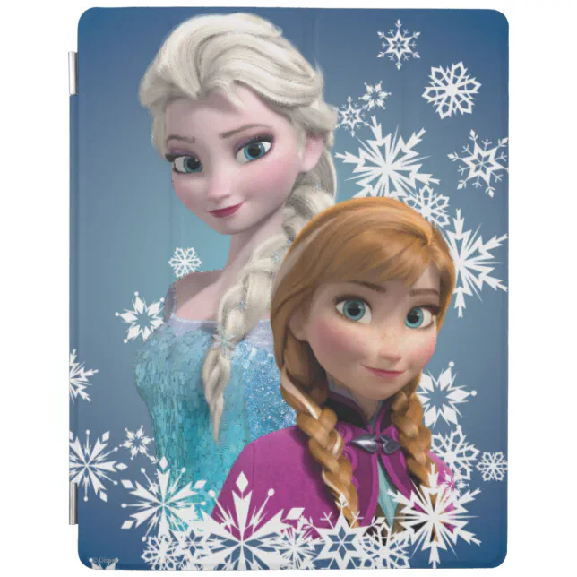 Anna and Elsa | Snowflakes iPad Smart Cover | Zazzle