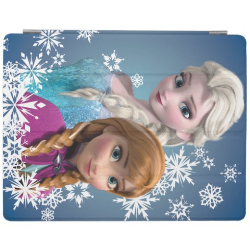 Anna and Elsa | Snowflakes iPad Smart Cover | Zazzle