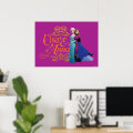 Anna and Elsa | Standing Back to Back Poster | Zazzle