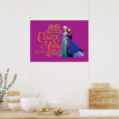 Anna and Elsa | Standing Back to Back Poster | Zazzle