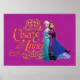 Anna and Elsa | Standing Back to Back Poster | Zazzle