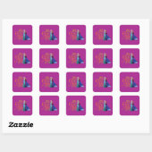 Anna and Elsa | Standing Back to Back Square Sticker | Zazzle