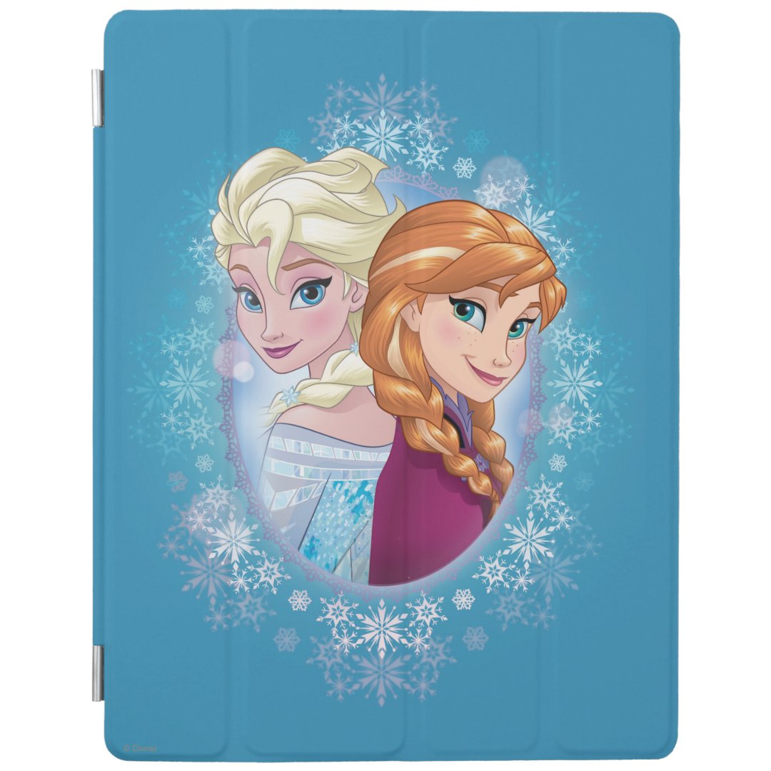 Anna and Elsa | Winter Magic iPad Smart Cover | Zazzle