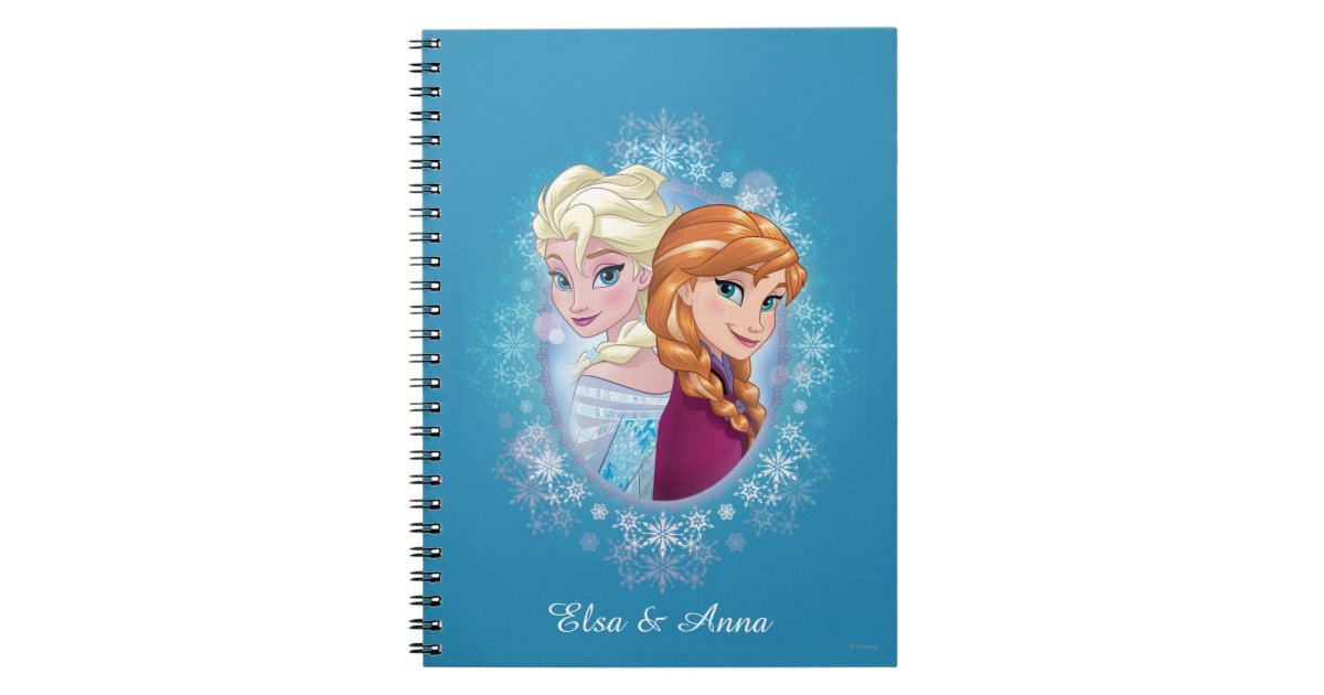 Anna and Elsa | Winter Magic Notebook | Zazzle