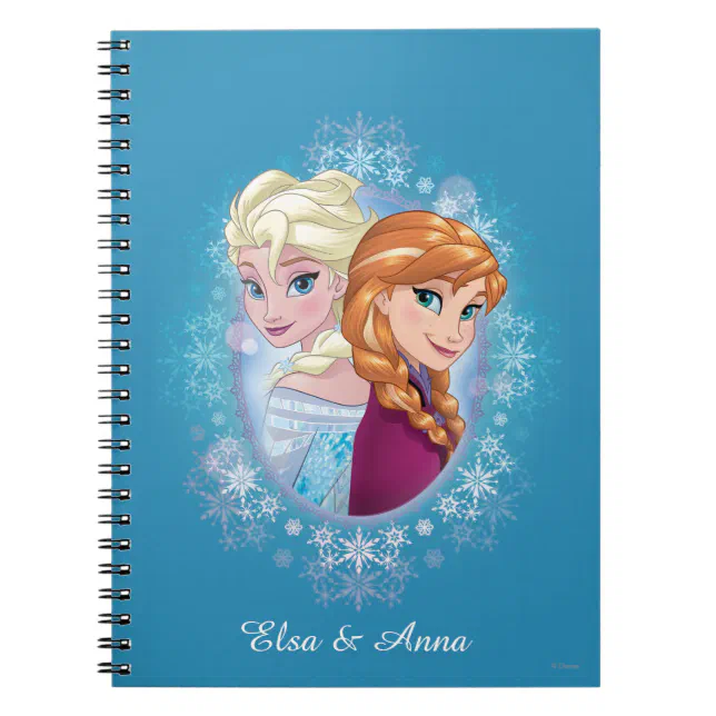 Anna and Elsa | Winter Magic Notebook | Zazzle