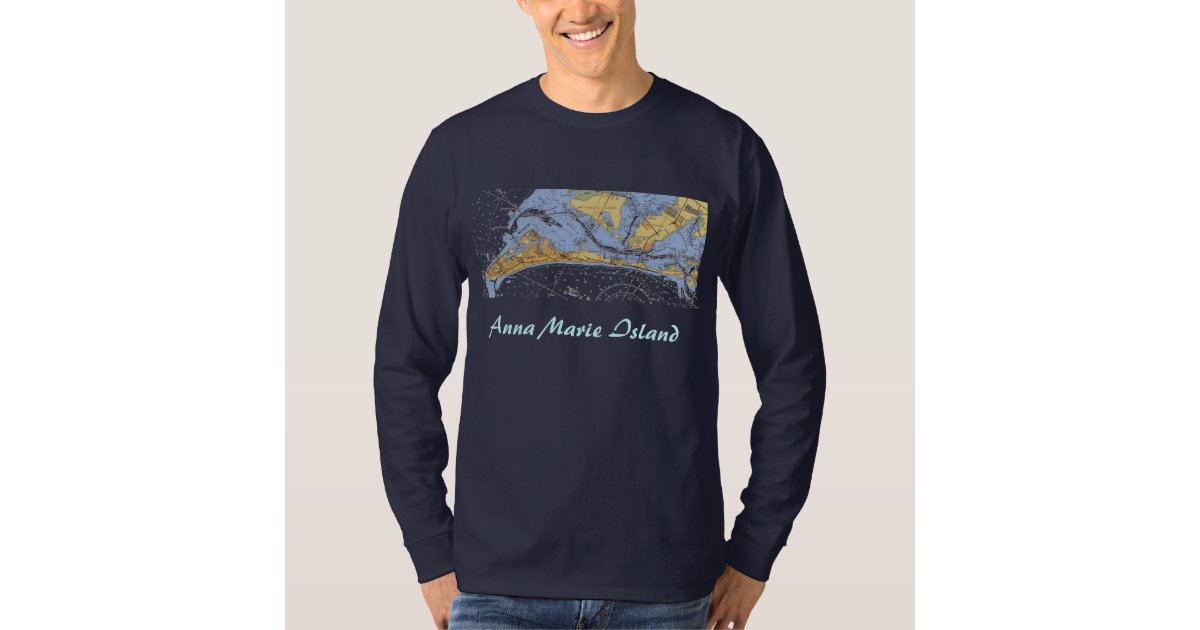 Anna Maria Island Florida Nautical Chart Shirt | Zazzle