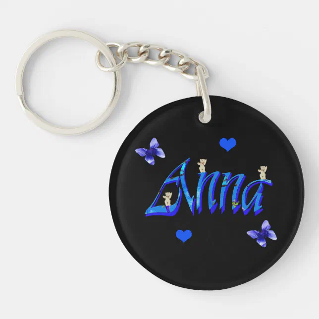 Anna Name Logo, Keychain | Zazzle