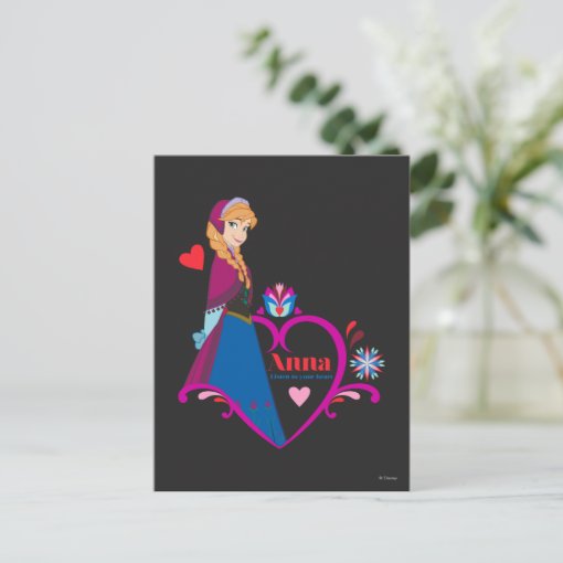 Anna | Pink Heart Postcard | Zazzle