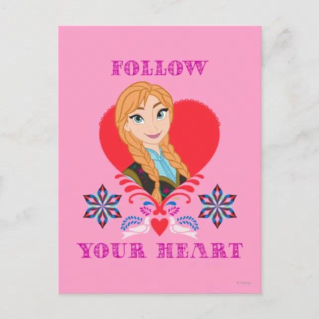 Anna | Portrait in Red Heart Postcard | Zazzle