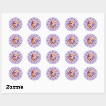 Anna | Princess Classic Round Sticker | Zazzle