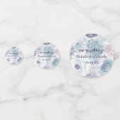 Annabelle Vintage Blue Floral Wedding Monogram Confetti | Zazzle