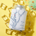 Annapolis Chesapeake Bay Map Wedding Favor Drink Can Cooler | Zazzle