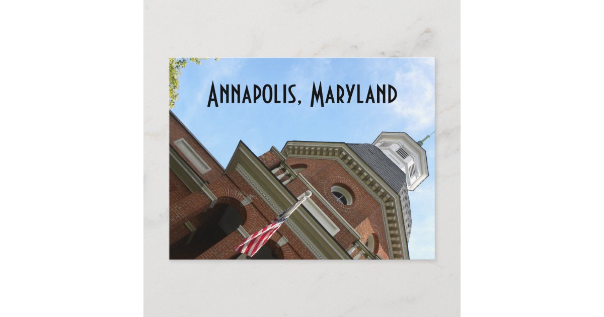Annapolis, MD courthouse postcard | Zazzle