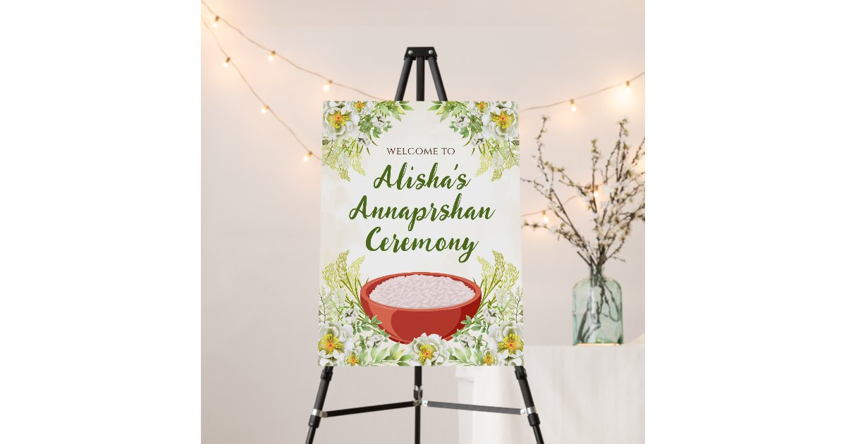 Annaprasan sign & Annaprasan Welcome sign | Zazzle