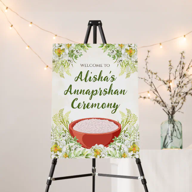 Annaprasan sign & Annaprasan Welcome sign | Zazzle