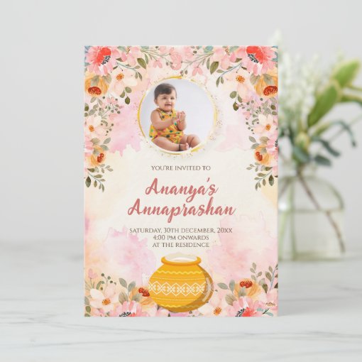 Annaprasanna invites Weaning ceremony invite | Zazzle