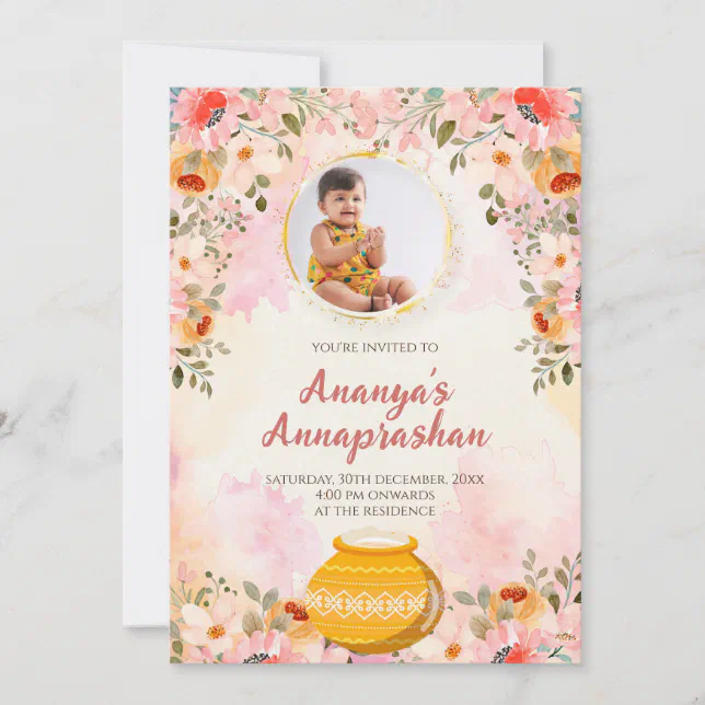 Annaprasanna invites Weaning ceremony invite | Zazzle