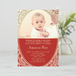 Annaprashan First Rice Ceremony Photo Invitation | Zazzle