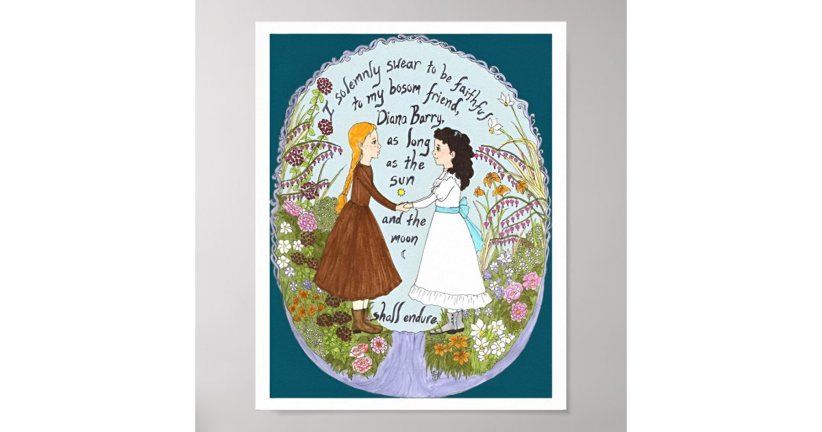 Anne & Diana Anne of Green Gables Poster | Zazzle