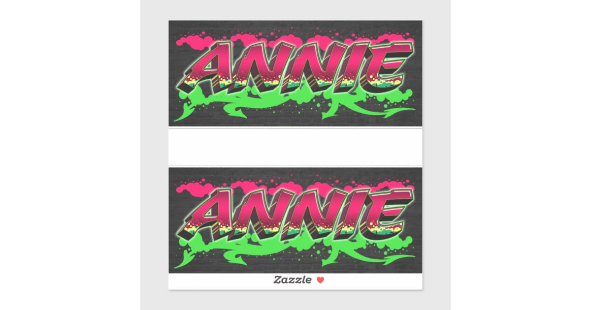 Annie First Name Graffiti Sticker | Zazzle