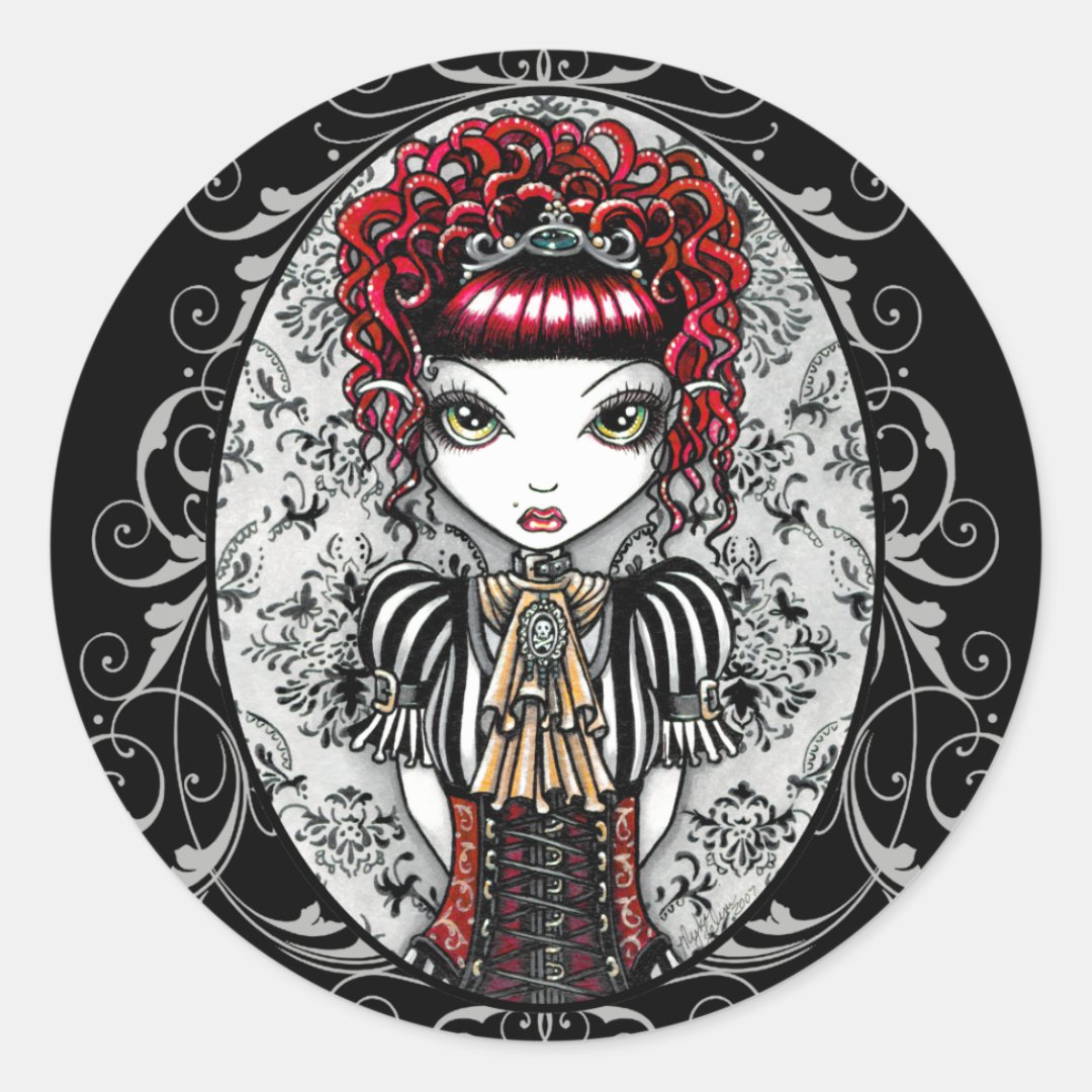 Annie Gothic Victorian Fae Stickers | Zazzle